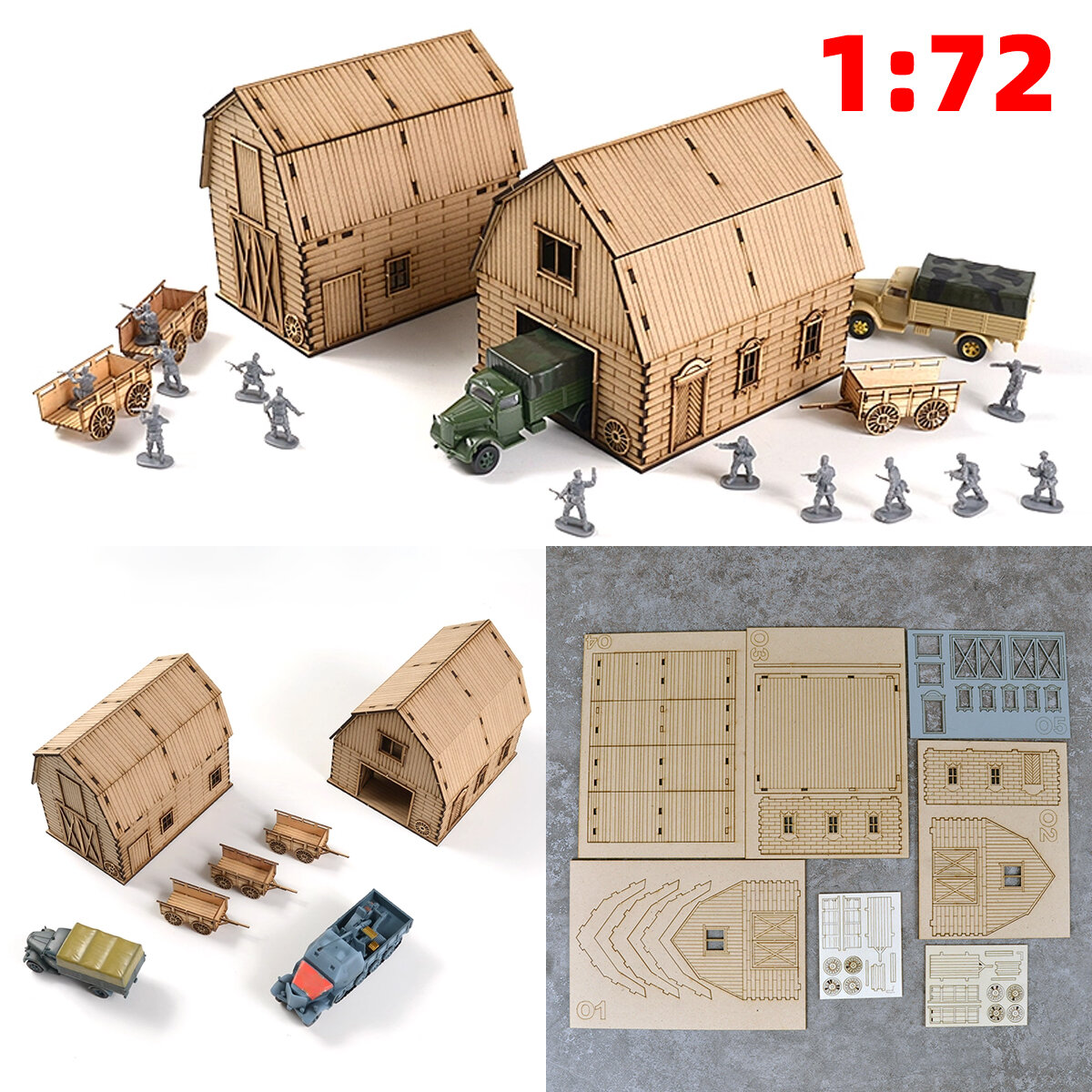 Cor 1/72 сборная модель дома диорама
