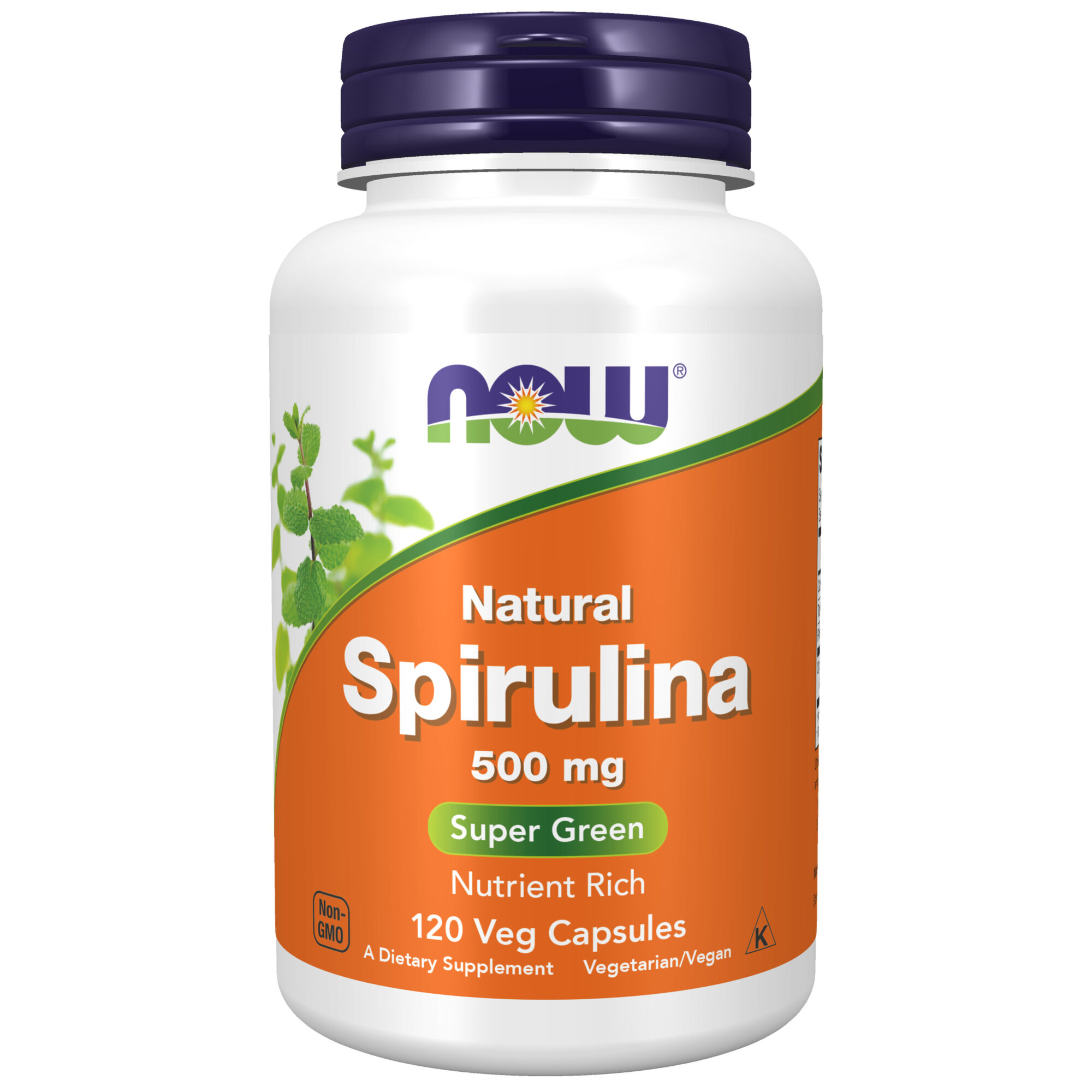 Спирулина NOW Natural, антиоксидант, для детоксикации, иммунитета, для похудения, 120 капсул