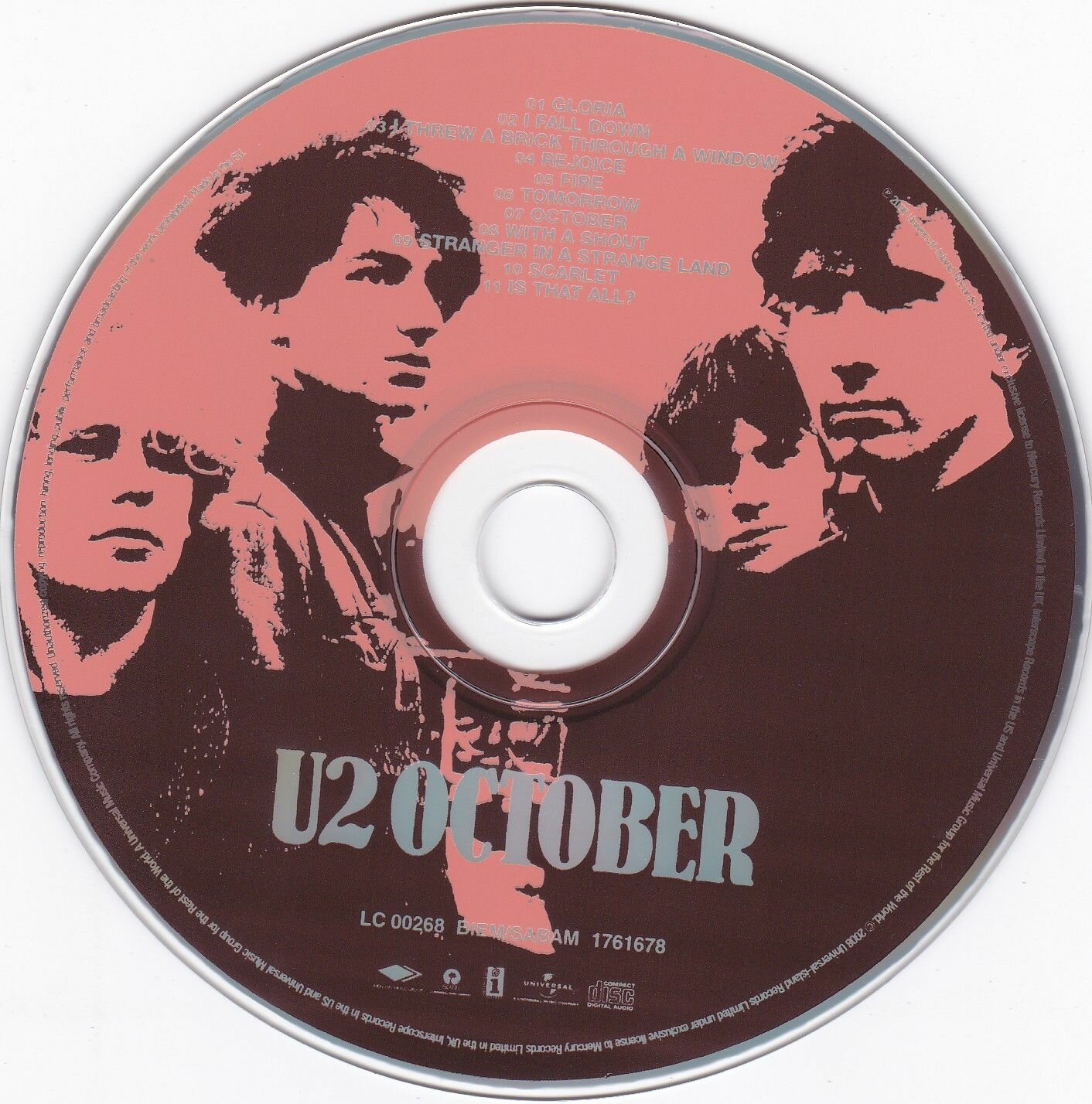 U2 - October, 2008, 24-page, CD-Аудио — фото 1