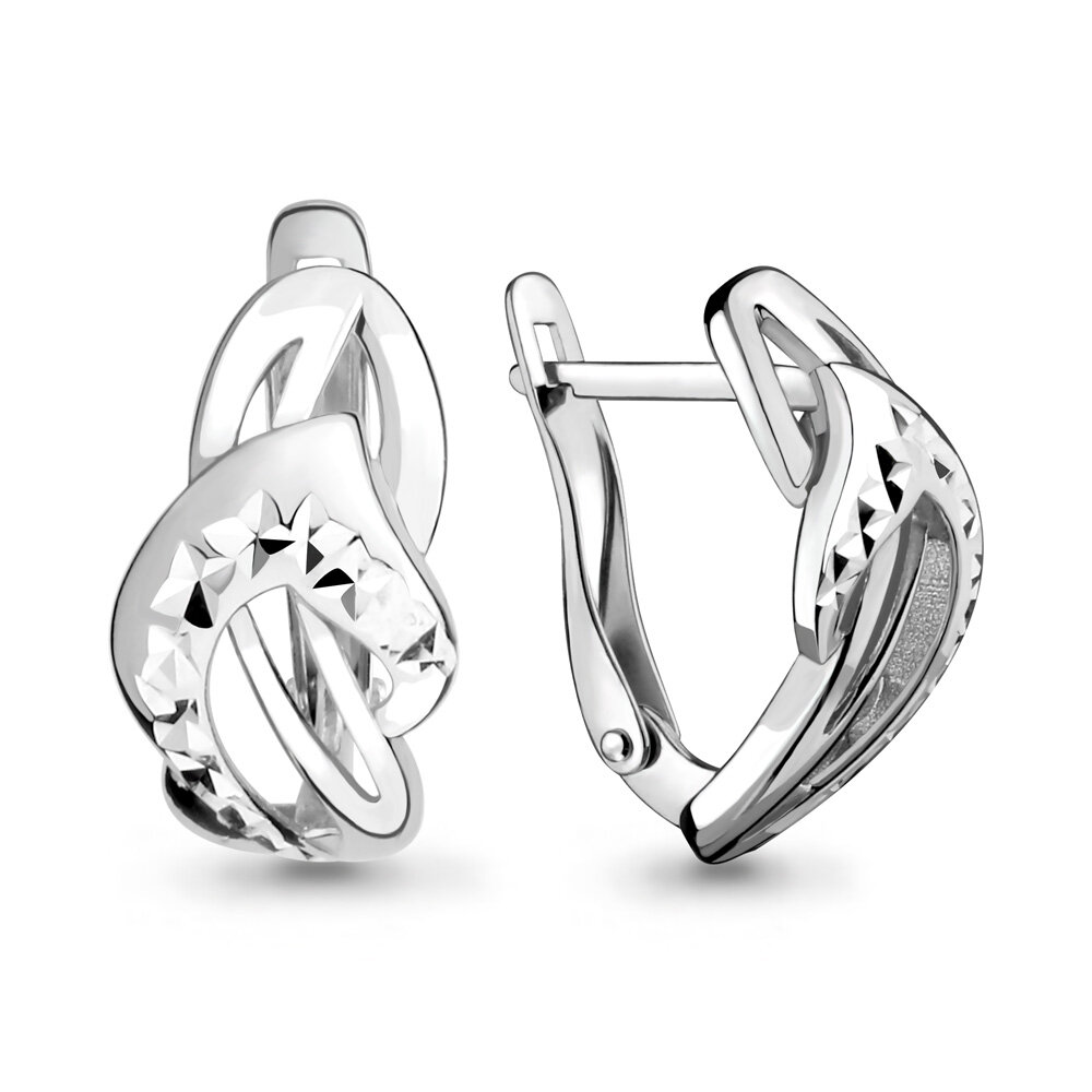 Серьги Abis, серебро, 925 проба, родирование