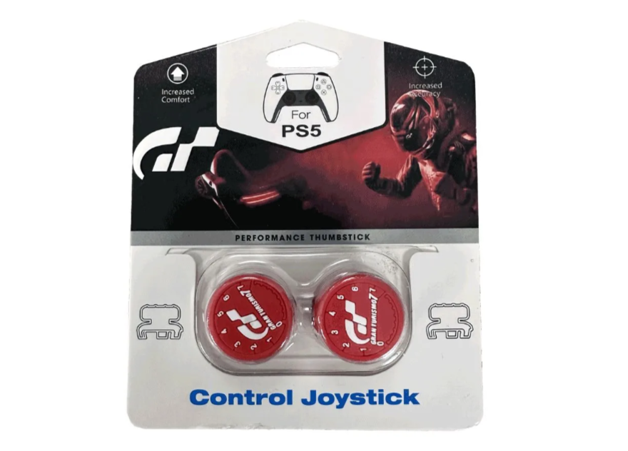 Control Joystick Gran Turismo Силиконовые накладки на стики для геймпадов PS5 красные