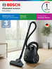 Bosch Пылесос проводной BGLS2BA2, Серия 2, 3 насадки, 600 Вт, мешок 3.5 л, сухая отчистка, черный