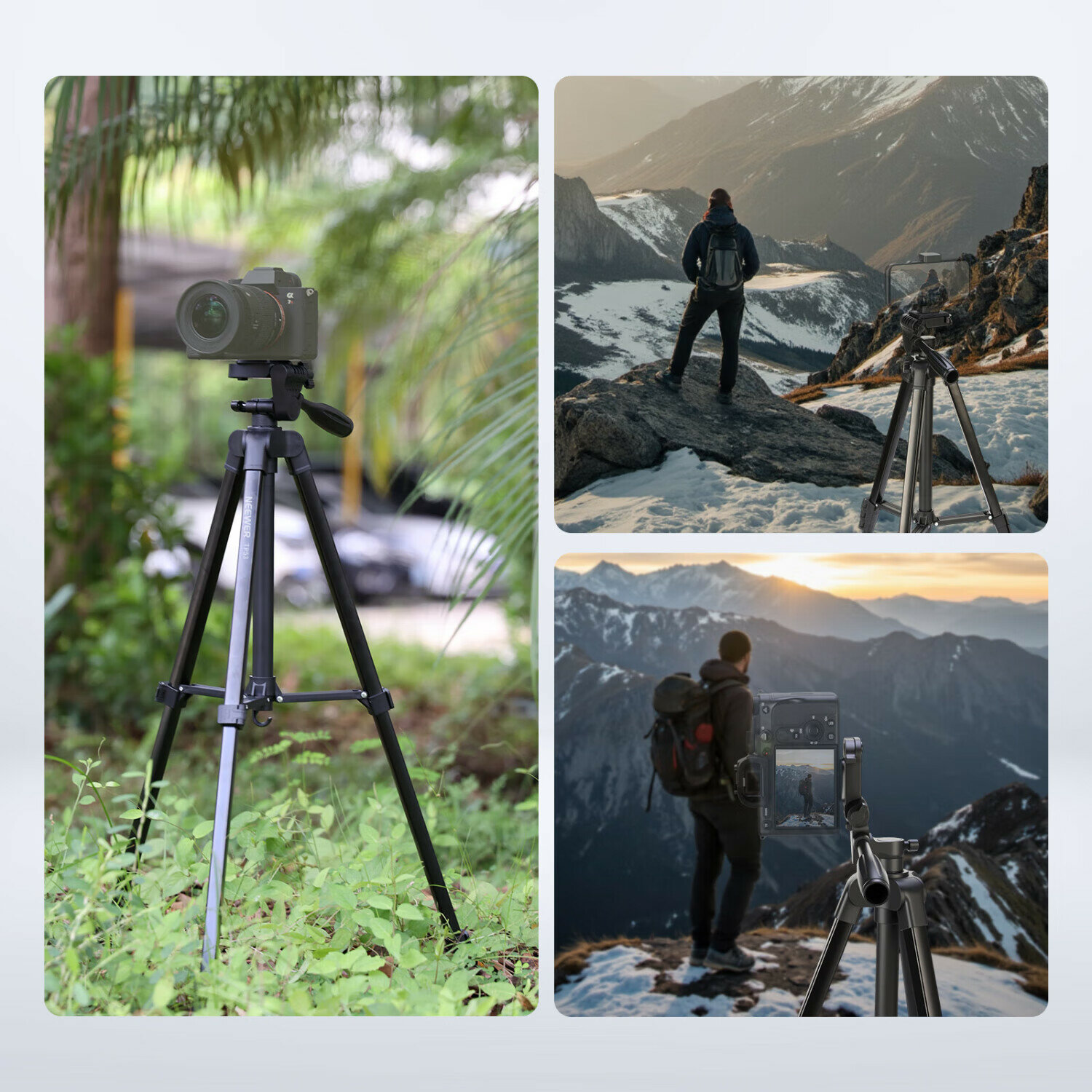 NEEWER профессиональная штатив для DSLR камер съемка видеосъемка переносной штатив для телефона подставка для селфи