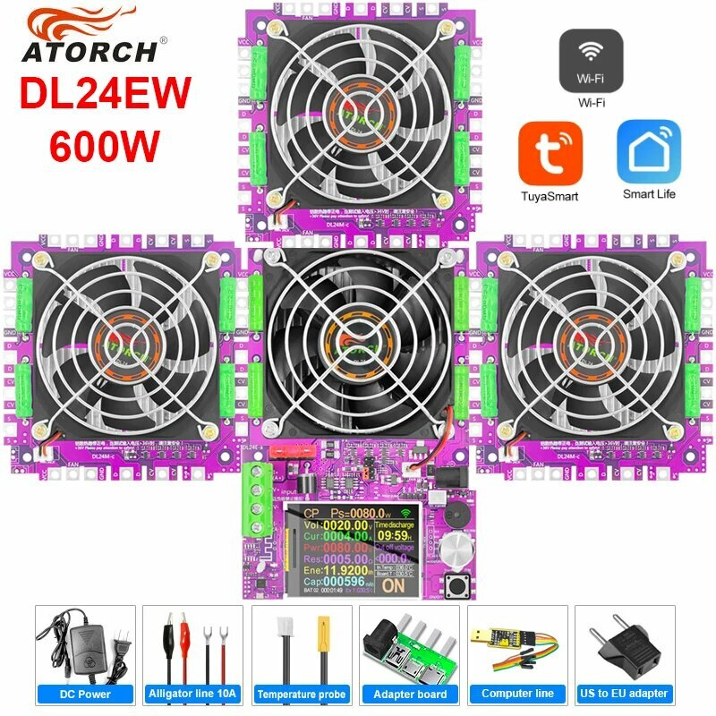 ATORCH DL24EW 600W Тестер нагрузки с WiFi