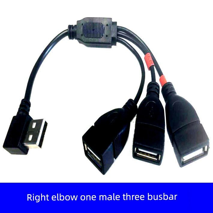 Правый поворотный кабель USB 3.0 A к 3-микро-B для флешки, мыши и клавиатуры, длина 1 м