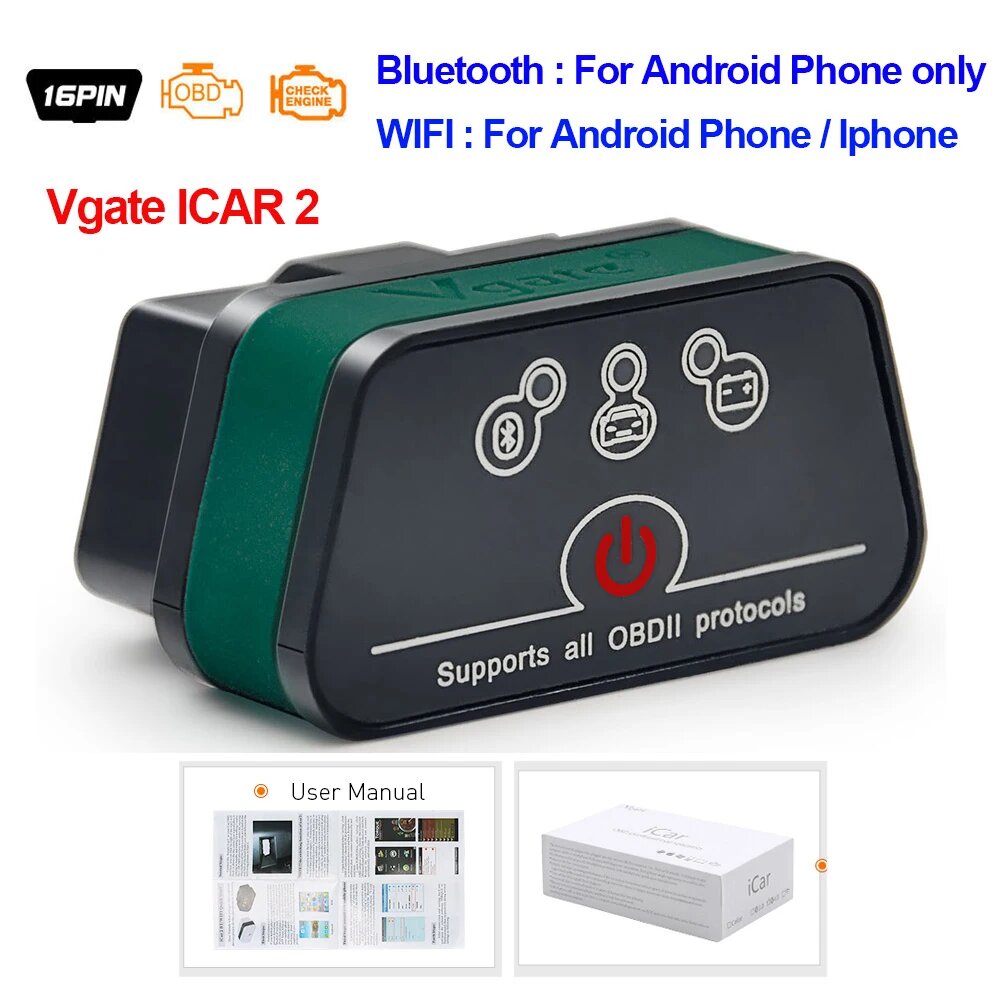 Vgate iCar2 Bluetooth OBD2 сканер, Type 4