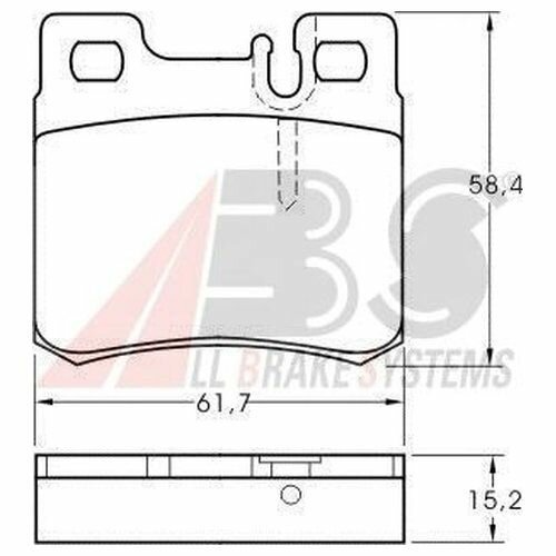 Колодки тормозные дисковые (комплект 4 шт.) Abs 36687 для Mercedes 190 (W201) W201, CABRIOLET A124 A124, C-CLASS S202, W202,