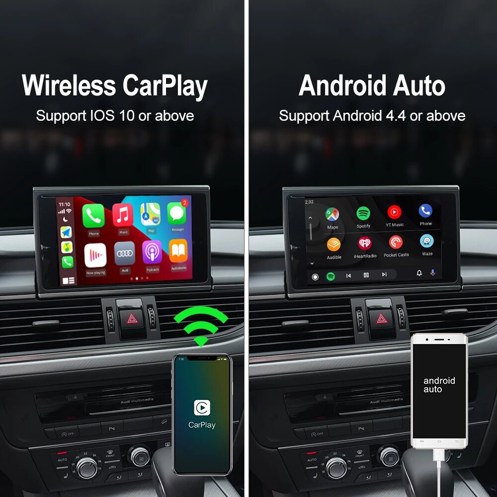 Беспроводной активатор Carlinkit CarPlay и Android Auto, проводной USB-ключ AI Box для Android, радиоприемник, Bluetooth-зарядное устройство Mirrorlink — фото 1