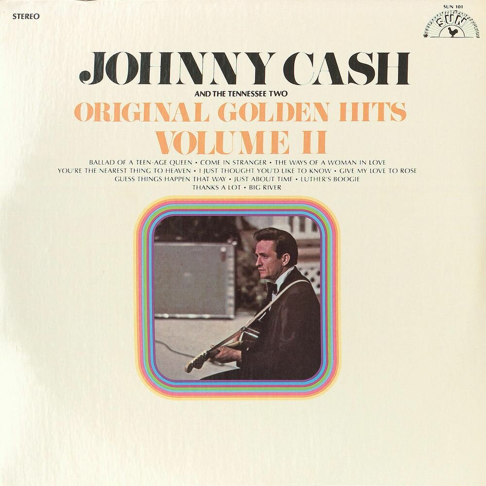 JOHNNY CASH - Original Golden Hits Volume II, M/NM (LP, Сборник, UK, 1971г.) Винтажная Виниловая Пластинка