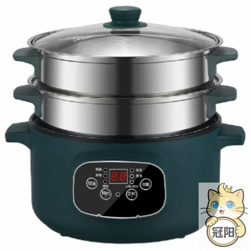 Пароварка электрическая mzm-20260105112437267, зеленый