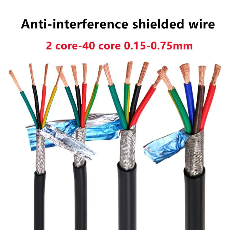 Экранированный кабель meciki 18AWG 2-24 ядра 16 cores, 18 AWG 0.75mm 5meter