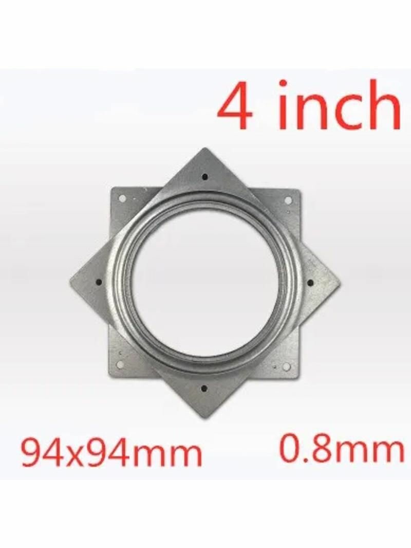 Поворотная пластина 4″ (≈94×94 мм) квадратная с шариковым подшипником 360° для угловых шкафов, подставок, декора