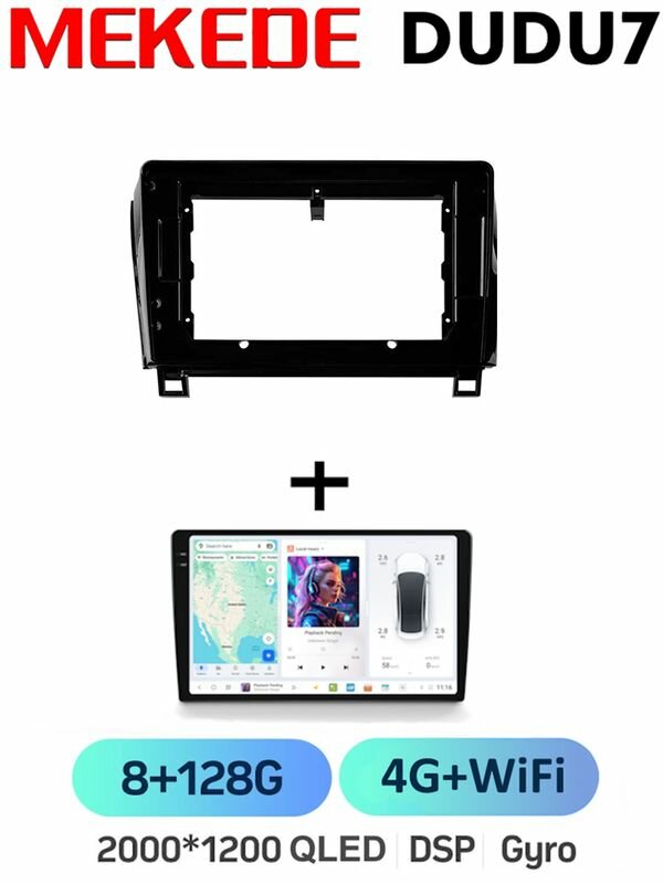 Магнитола Mekede 10" DUDU7 8/128 Gb для Toyota Tundra XK50 2007-2013, Sequoia XK60 2008-2017 для Android +1500 jbl carpay Android