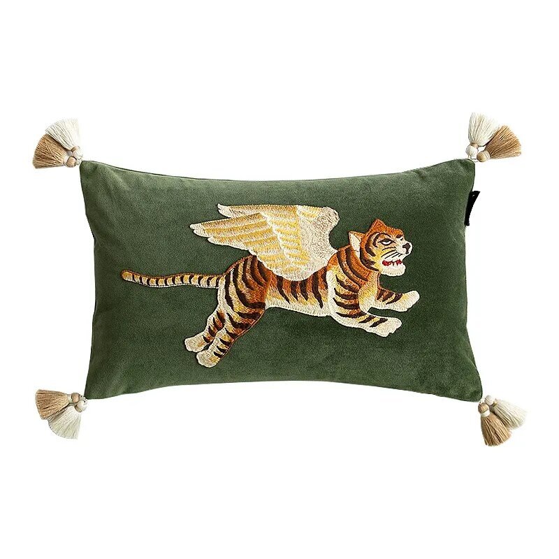 Medicci декоративные наволочки бархат Fly Tiger оранжевый 50x30см