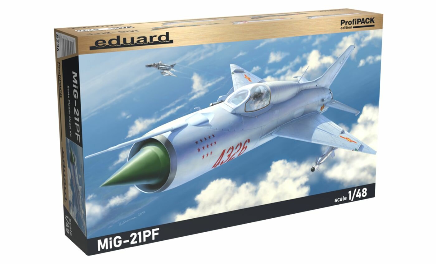 Сборная модель самолета МиГ-21ПФ, Eduard 8236, 1:48, ProfiPACK С масками и фототравлением,5 вариантов маркировки