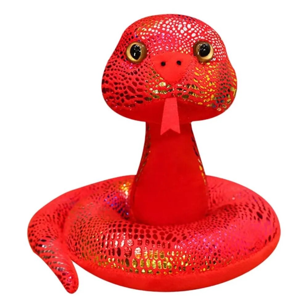 Мягкая игрушка-змея из ПП-хлопка, красный