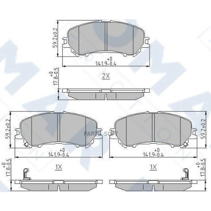 FOMAR-FRICTION FO266181 FO 266181 колодки дисковые передние!\ Nissan Qashqai 1.6/2.0/1.5dCi/1.6dCi 13>