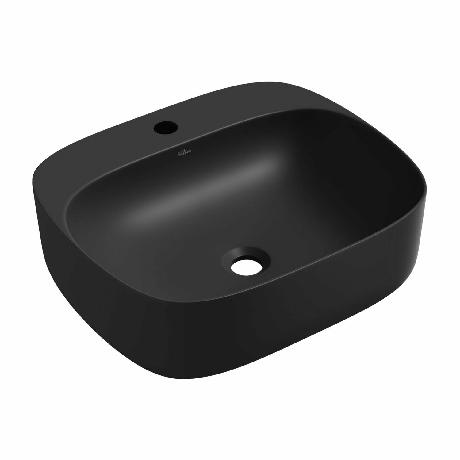 Раковина накладная Wellsee Idéal 50 326907000 черная матовая, фарфор