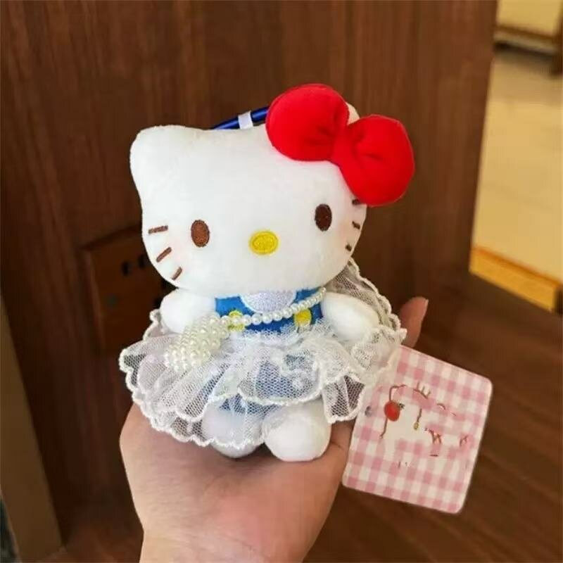 Плюшевая игрушка-брелок Hello Kitty Little Chef, подвеска на рюкзак в виде котика KT, украшение для девочек.