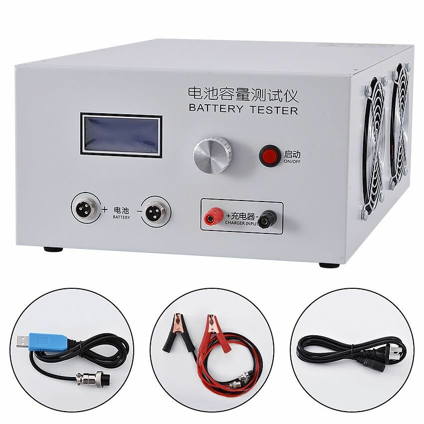 Тестер емкости аккумуляторов ZKETECH EBC-B20H — эл. нагрузка 12–72V 1700W, LCD экран, заряд/разряд, USB-TTL для ПК