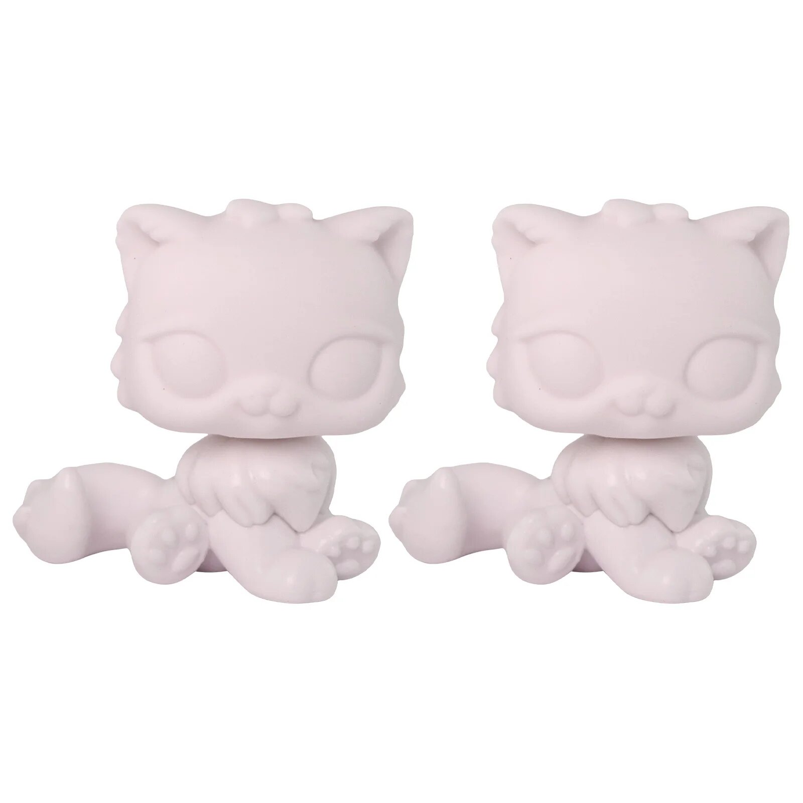 2 шт. Minilpsshop: Фигурки животных с белой основой (кошка, волк, колли, грейт-дэн, такса, хаски, олень) – подарок для детей, совместимые с LPS