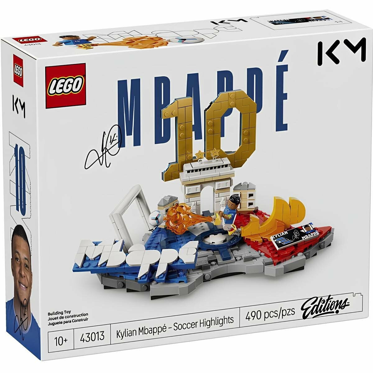 Конструктор LEGO Editions 43013 Килиан Мбаппе - лучшие моменты футбольного матча