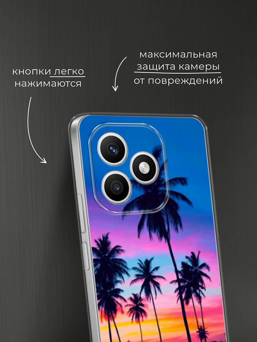 Силиконовый чехол на Honor X8d / Хонор X8d с принтом Закат 5 — фото 1