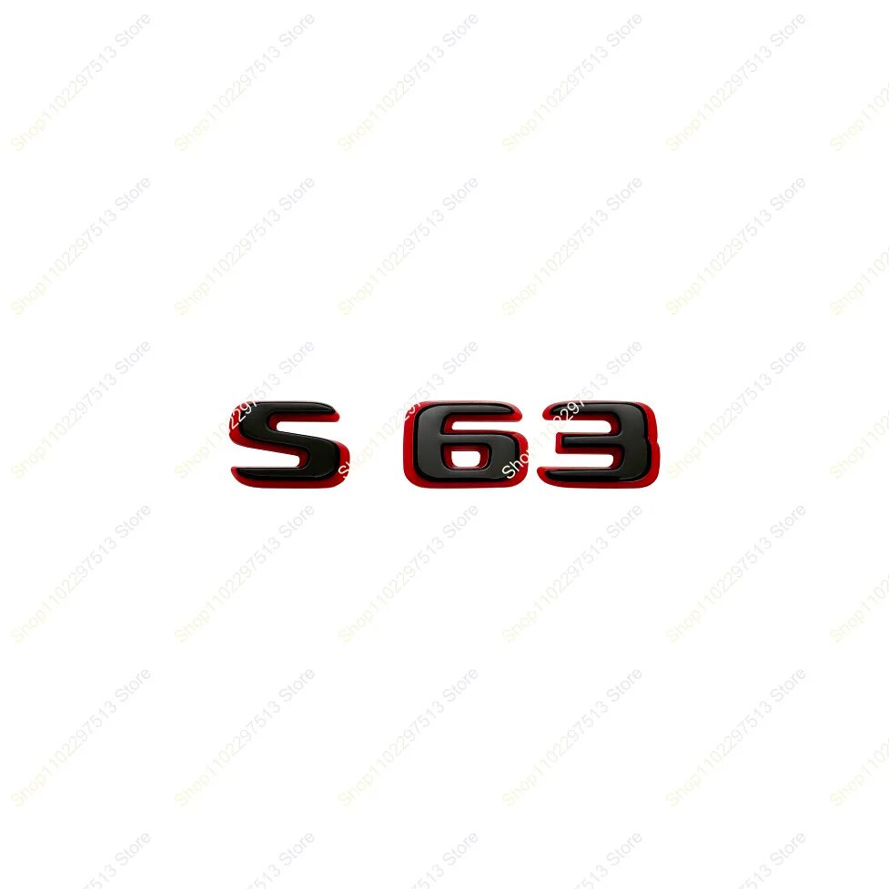 Эмблема S63 Black Red для Mercedes W222 W223