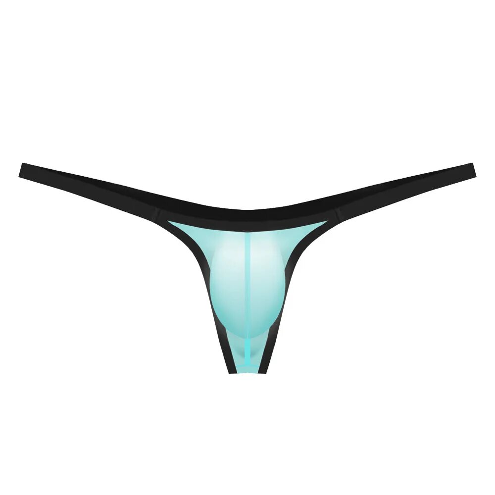 Мужские стринги String Homme Ice Silk с низкой талией, бандаж с тонким поясом, плотное нижнее белье, U-образная выпуклая сумка, нижнее белье, трусы с Т-образной спинкой