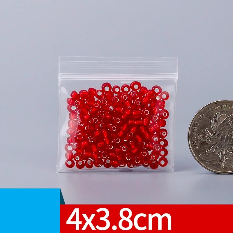 Красные бусины 4x3.8 см, 100 шт