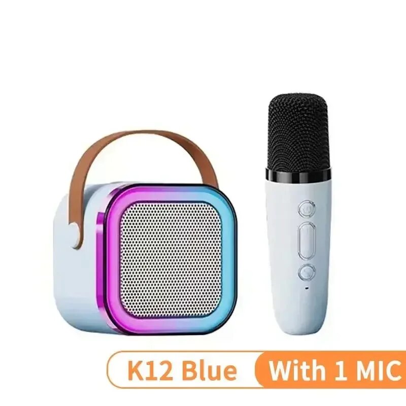 Портативная караоке-система K12 Blue с микрофоном
