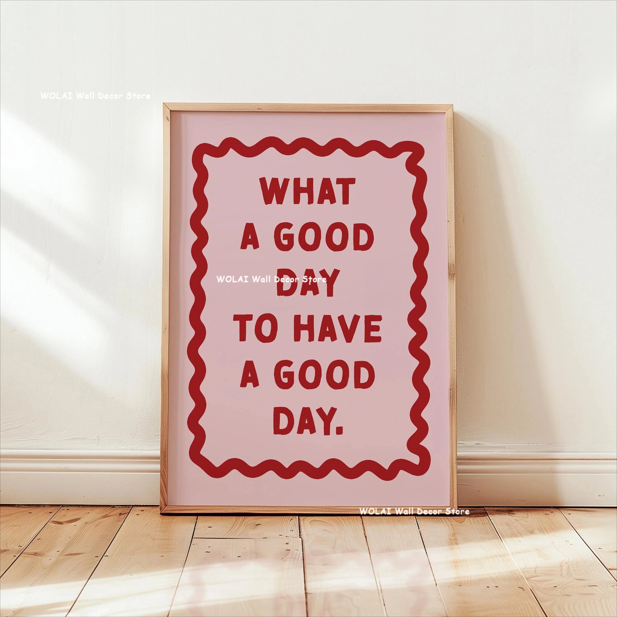 Постер "What a good day" красный 20x30см