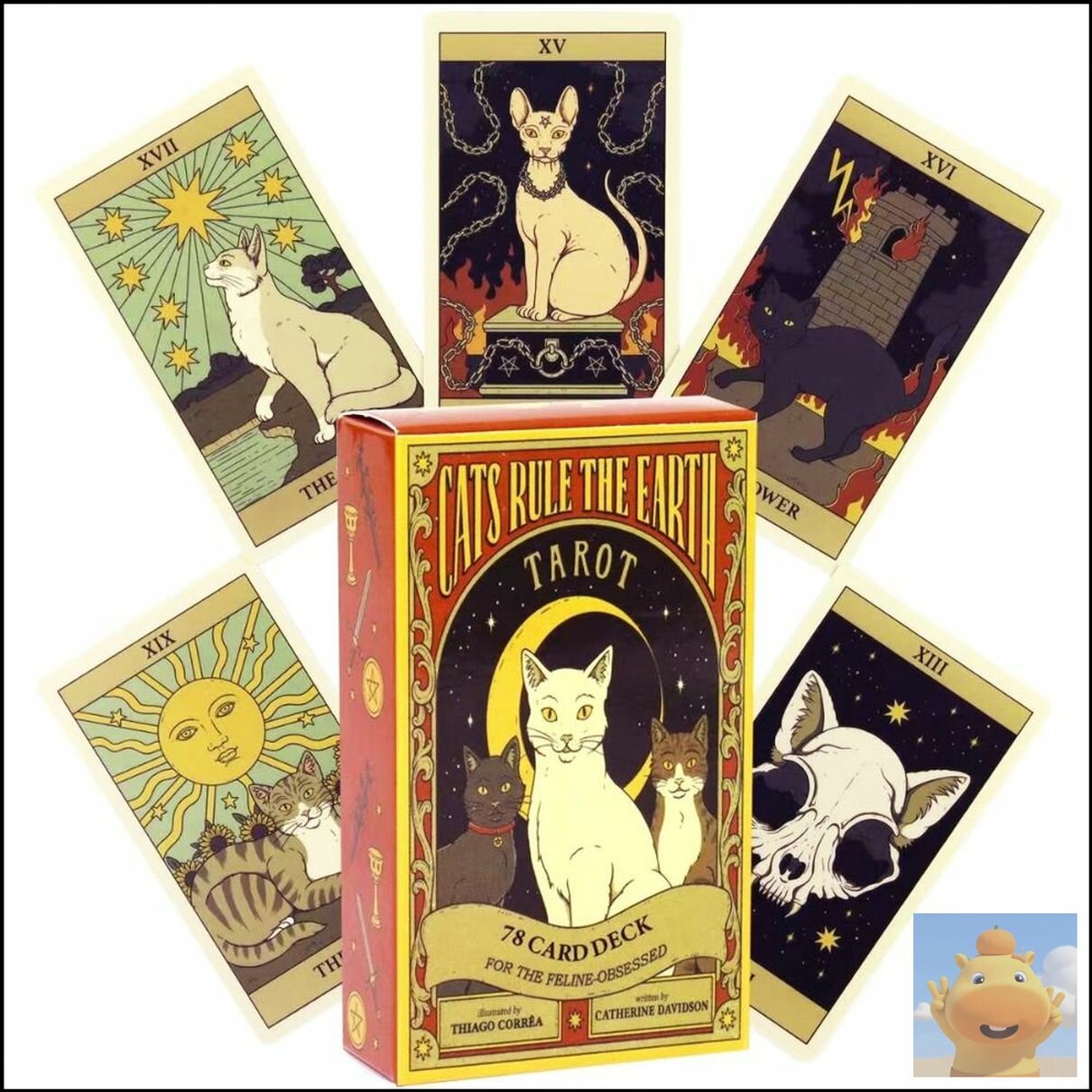 10,3*6 см Кошки правят Землей Таро: 78 карт колоды для одержимых кошками