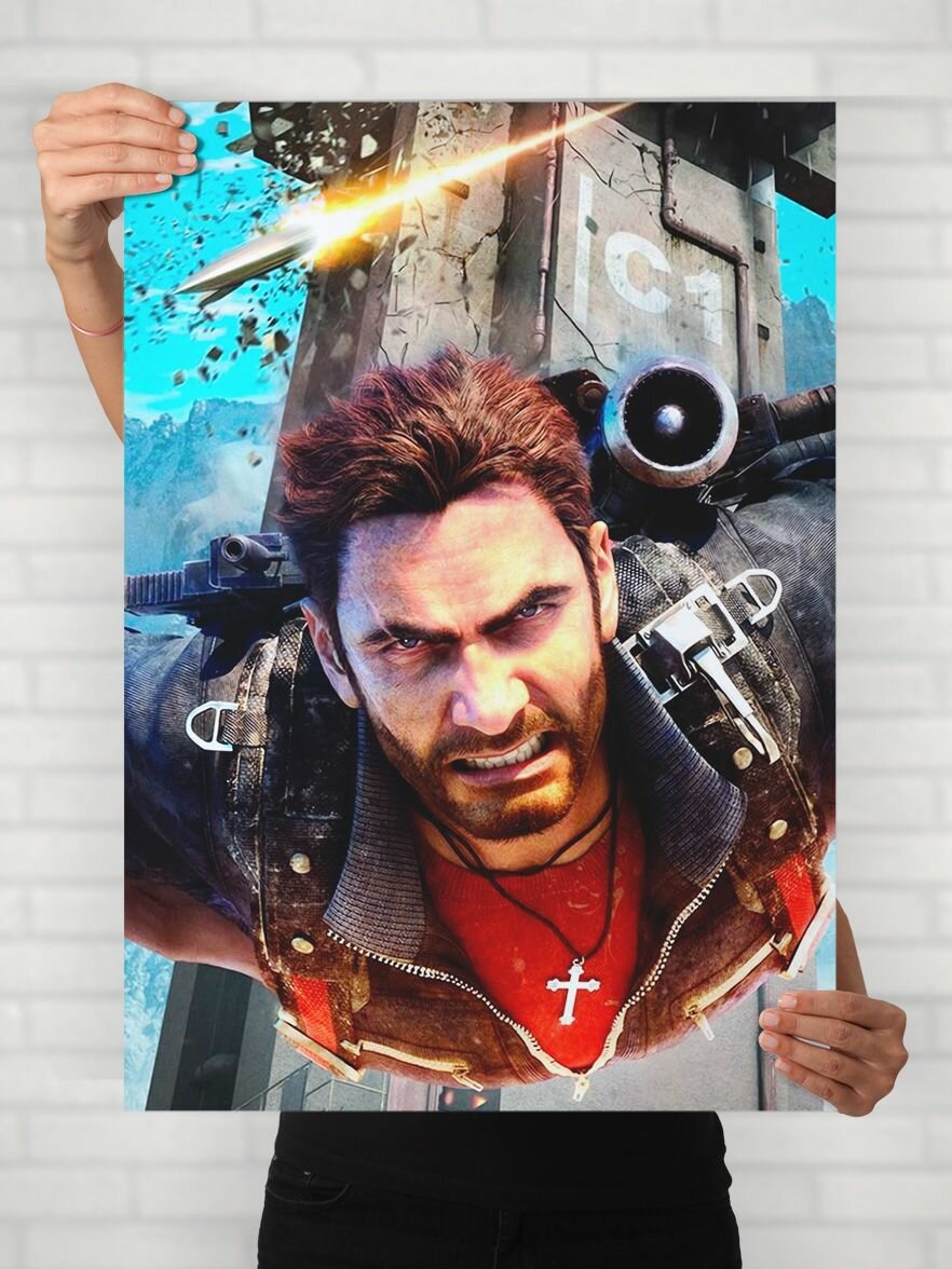 Плакат на стену для интерьера Джаст Каус (Just Cause 3 - 4) - Постер по игре формата A2 (42x61 см)