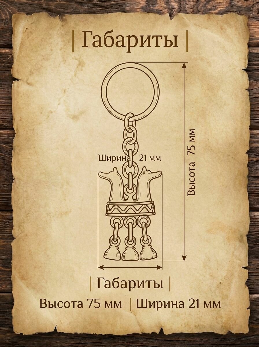Славянский оберег, брелок КУДЕСЫ, бронза — фото 1