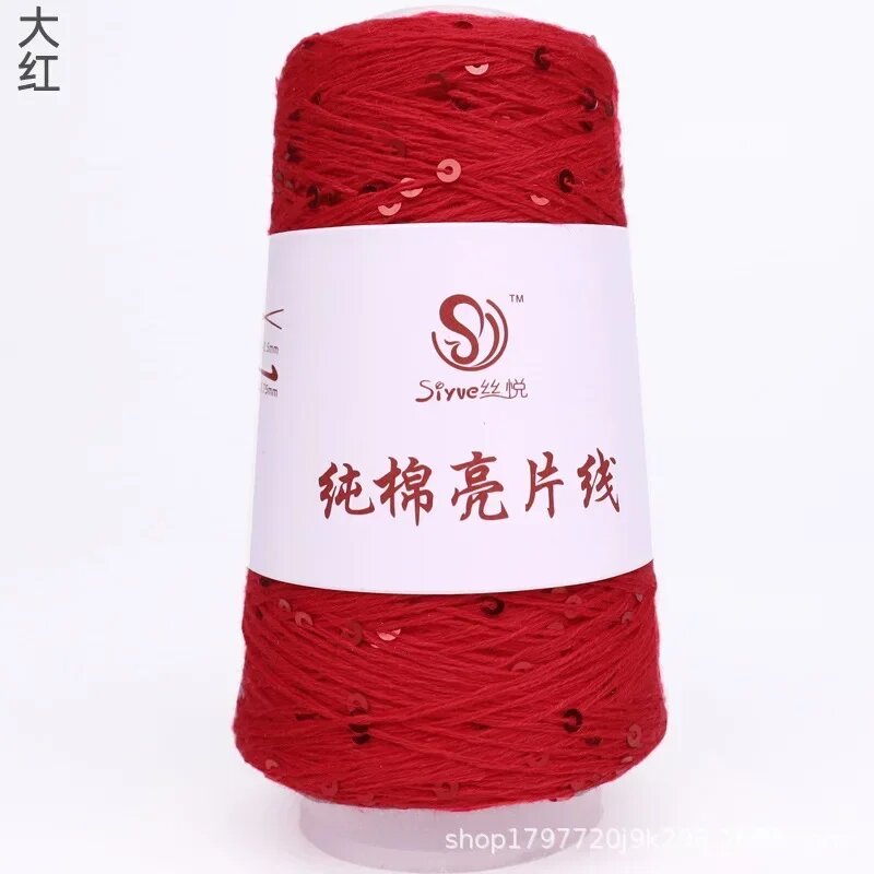 Пряжа с блестками Siyue, Красный, Цвет: 35
