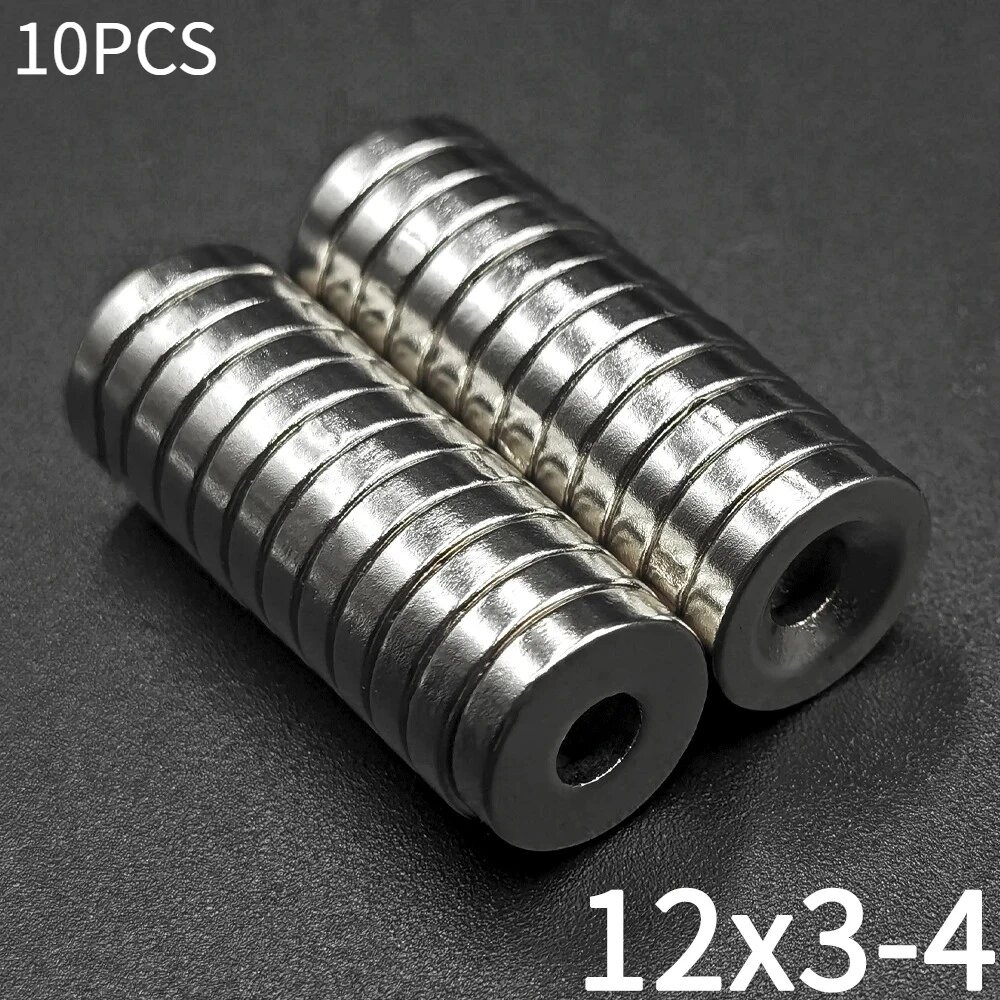 Магниты неодимовые 12x3x4 мм, 10 шт.