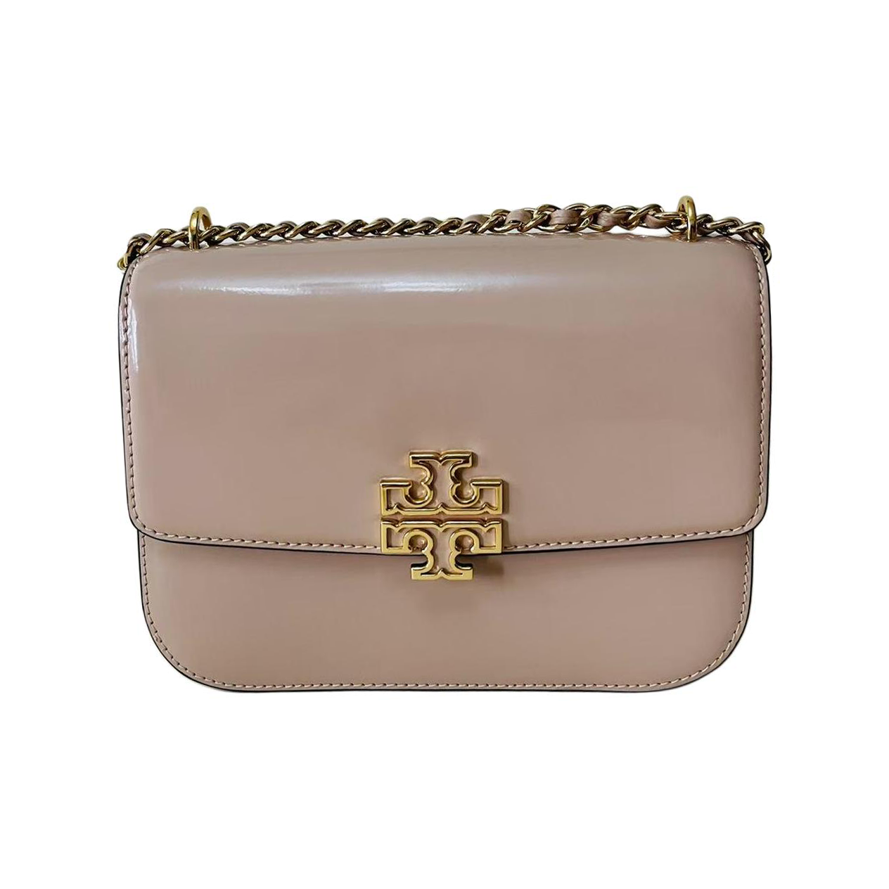 Сумка Tory Burch, фактура плетеная, нежно-розовый — фото 1