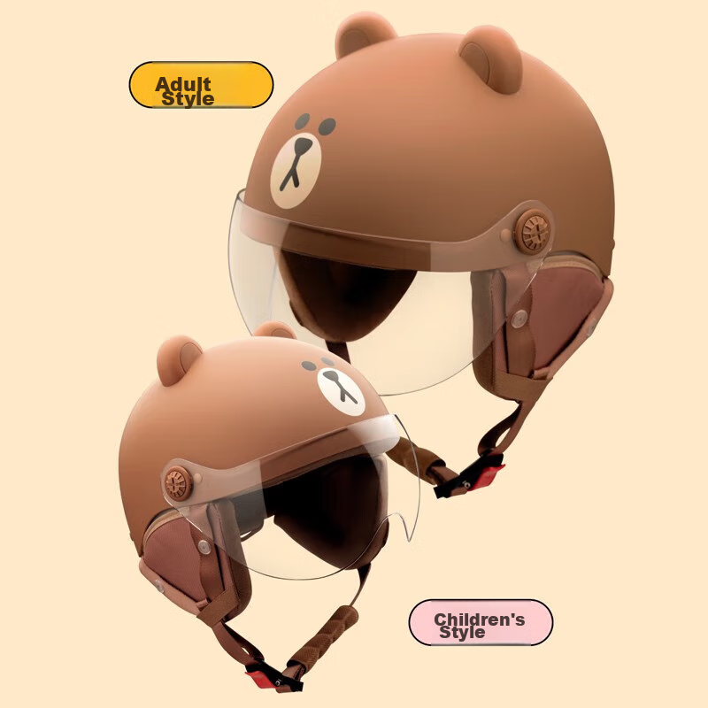 Детский съемный шлем Ninebot LINE FRIENDS коллаборация коричневый медвежонок для скейтбордов и баланс-байков Цвет：Шлем