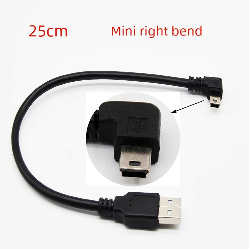 MINI Правый Угол USB Кабель Питания для Автомобильного Навигатора, 25 см Длина, Совместимость с Моделями MINI