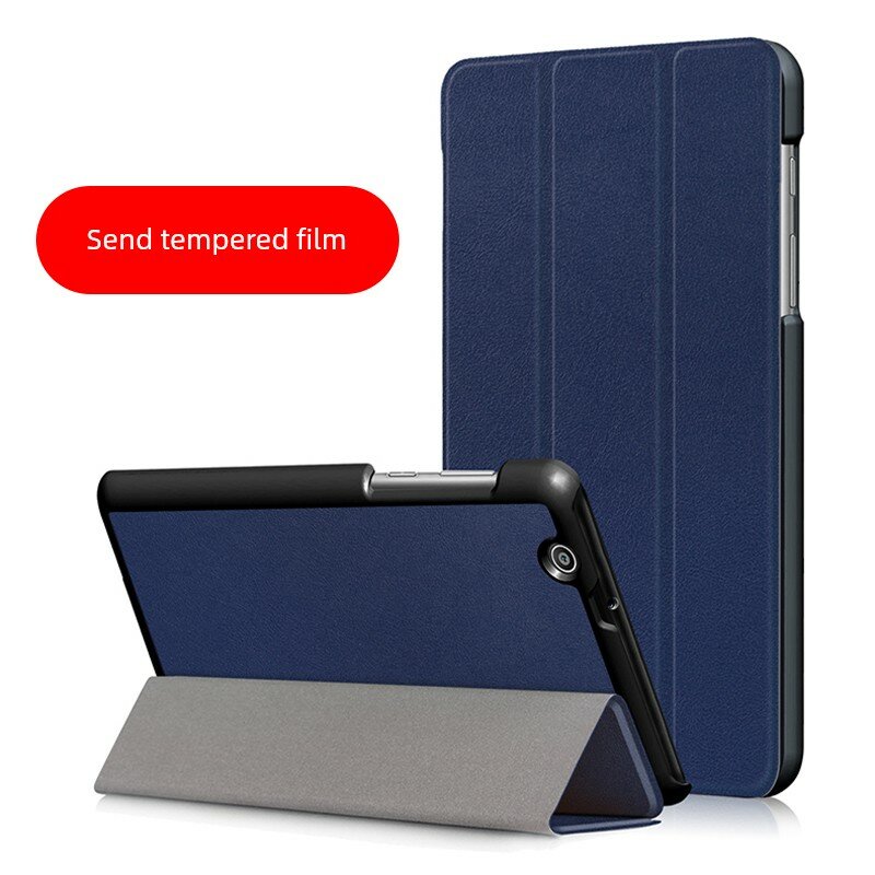 Чехол-подставка с откидной крышкой для планшетов Huawei MediaPad M3 8.4 дюйма, темно-синий цвет, премиум мягкий ТПУ