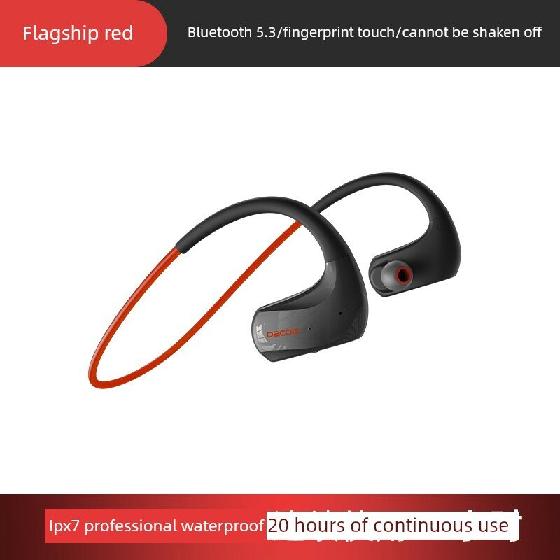 Беспроводные Bluetooth-наушники для спорта с водонепроницаемым дизайном, сенсорным управлением, надежной посадкой и