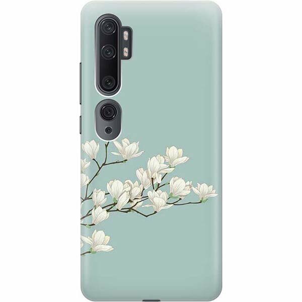 Чехол - накладка ArtColor для Xiaomi Mi Note 10 / 10 Pro с принтом "Сакура на голубом"