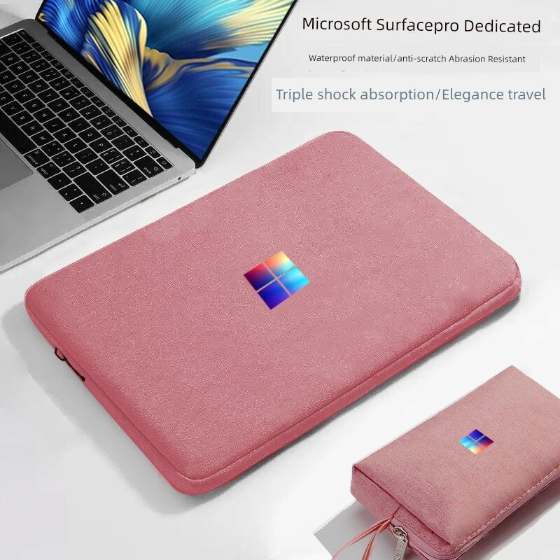 Оригинальный чехол с карманом для зарядного устройства для планшета Microsoft Surface Pro 4 в розовом цвете с