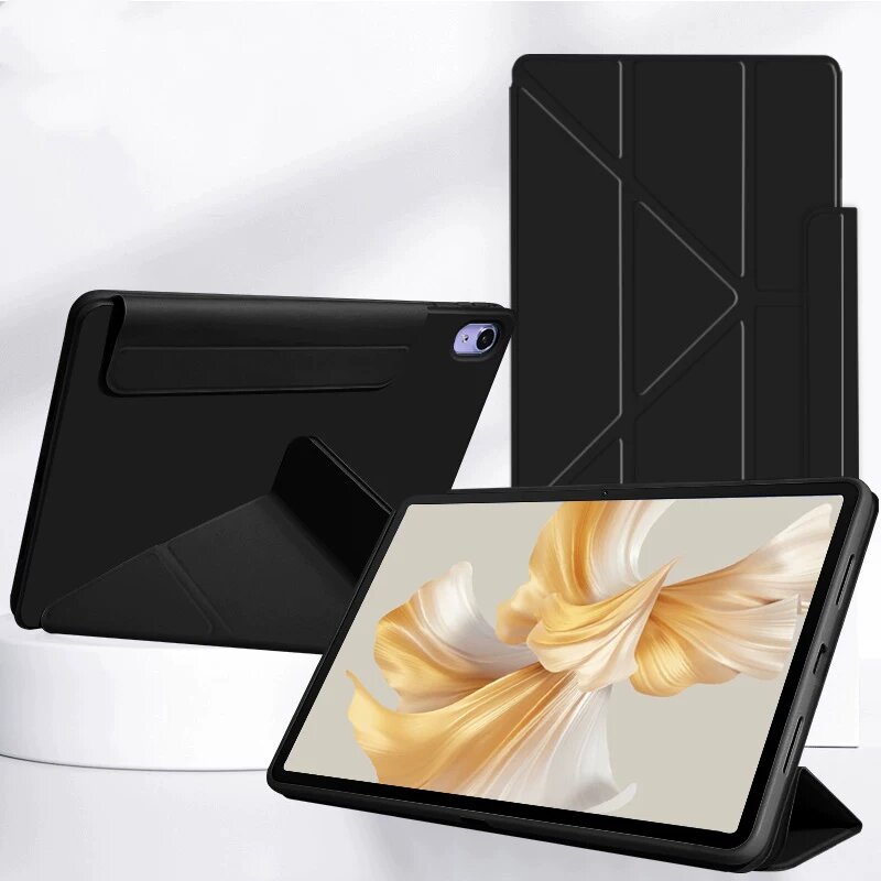 Чехол для Huawei MatePad SE 11 дюймов (2024) с защитным стеклом - Темно-черный
