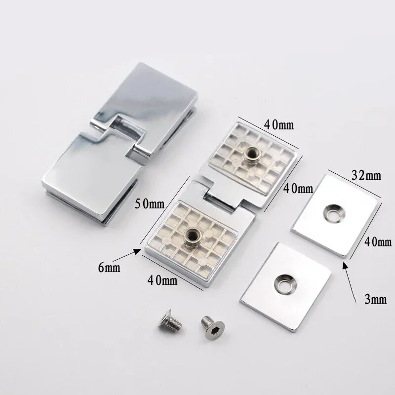 Петли для душевых дверей 5-8mm double, нержавеющая сталь