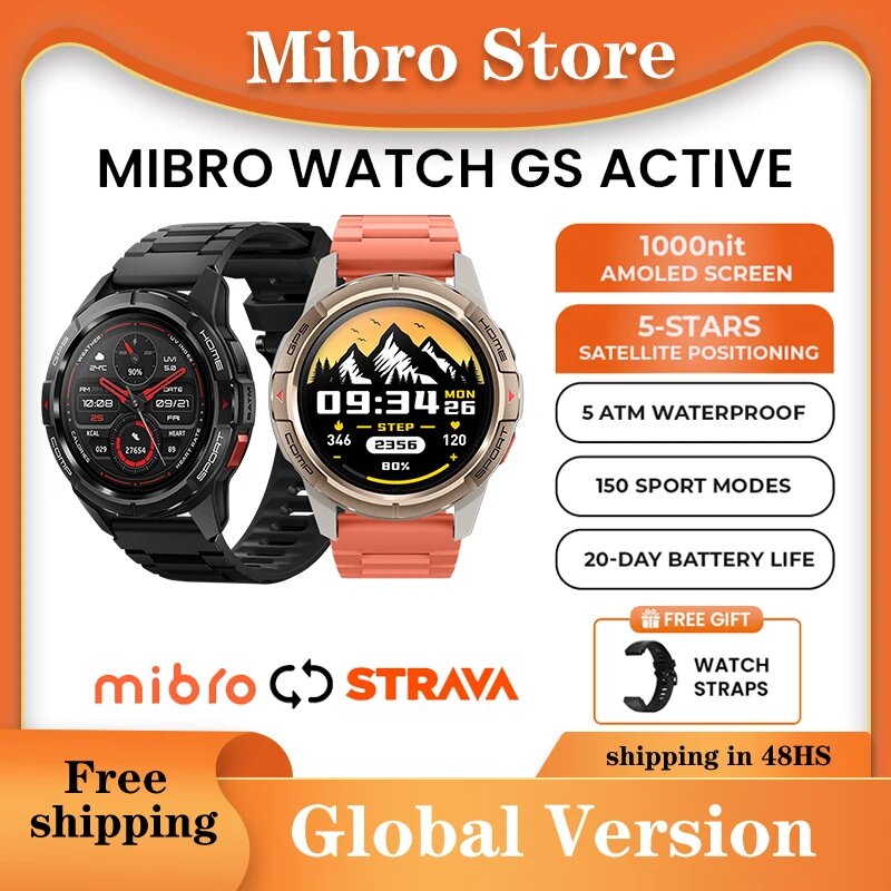 Mibro Watch GS Active, серый, GPS-смарт-часы — фото 1