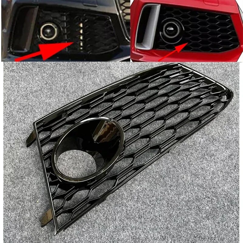 Решетка противотуманной фары Audi RS6/RS7 2009-2018, черная