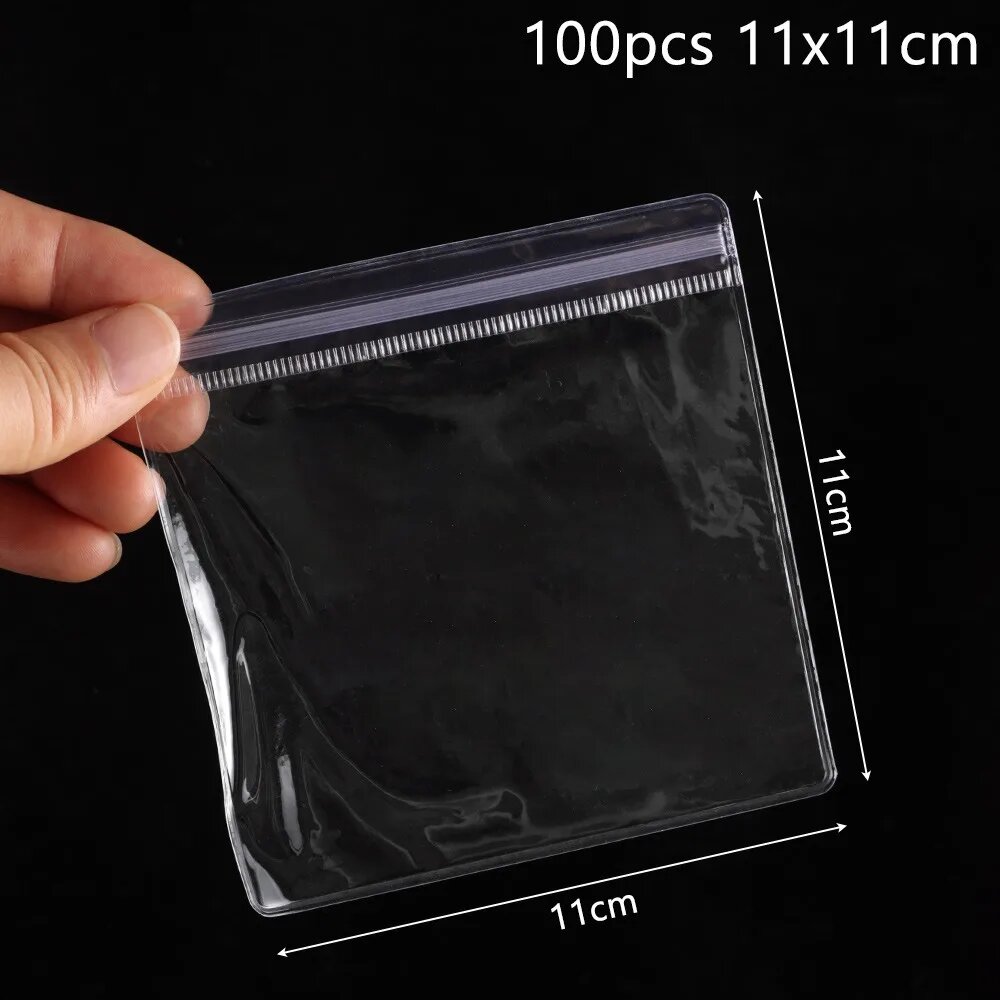 Пакеты для хранения 11x11см, 100шт, прозрачные