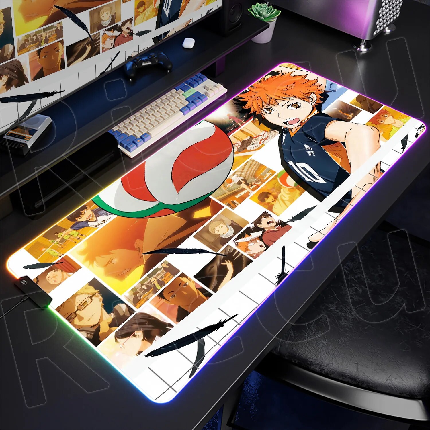 RGB коврик для мыши Riccu Anime Haikyuu